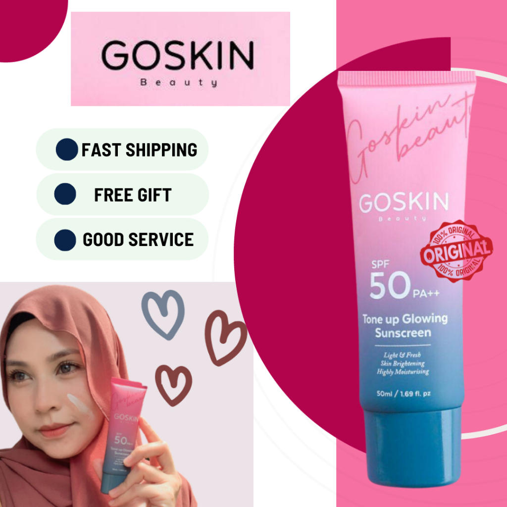 [READY STOCK+FREEGIFT] GOSKIN TONE UP GLOWING SUNSCREEN ORIGINAL HQ ...