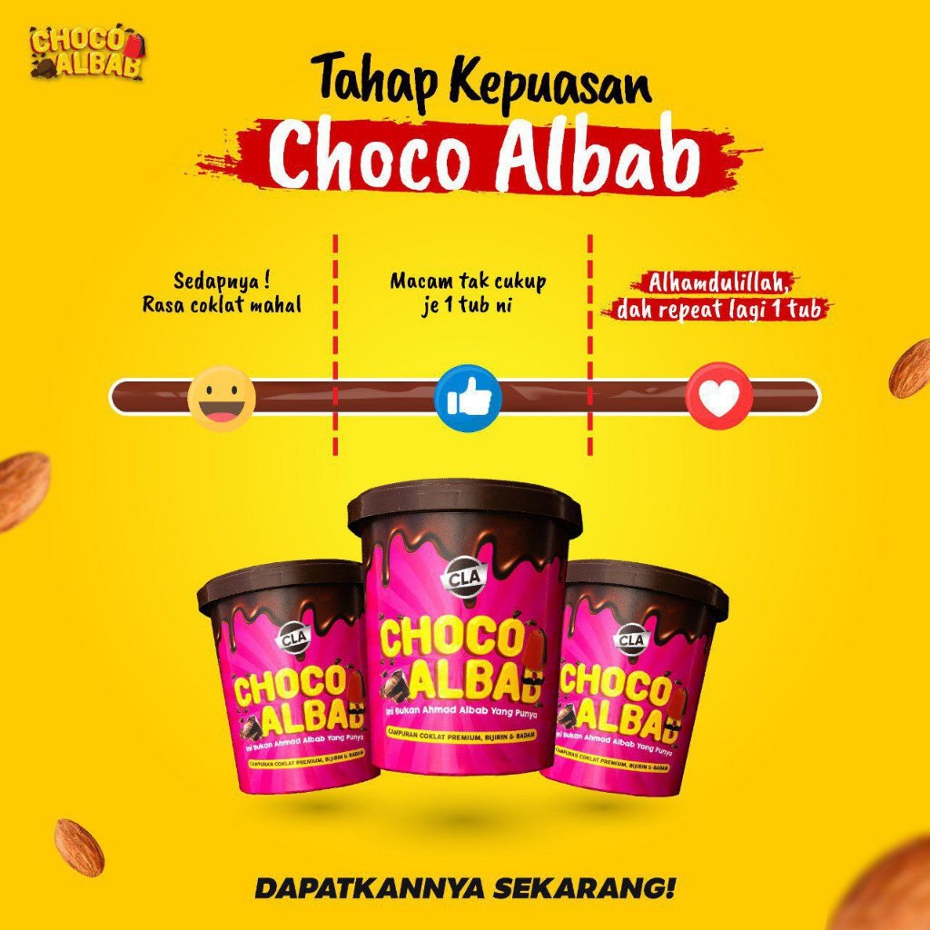 CHOCO ALBAB - PINK TUB CHOCO ALBAB | Shopee Malaysia