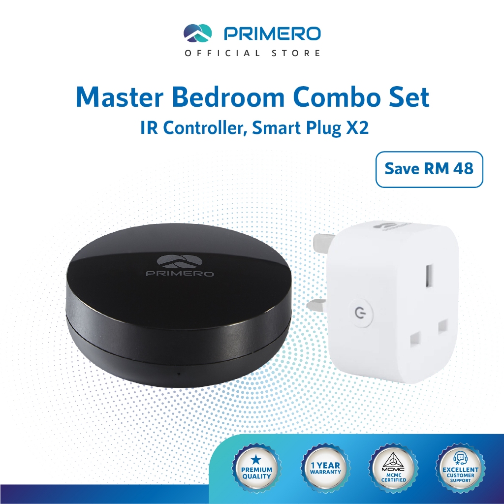 PRIMERO Master Bedroom Combo Set - IR Remote Controller, Smart Plug X 2 | Shopee Malaysia