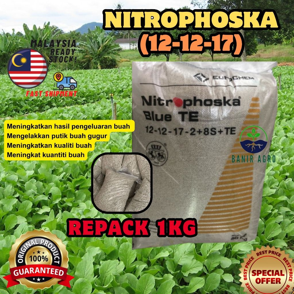 (Premium Imported) 1kg Repack Baja Buah & Bunga, Fertilizers KUDA SINGA ...