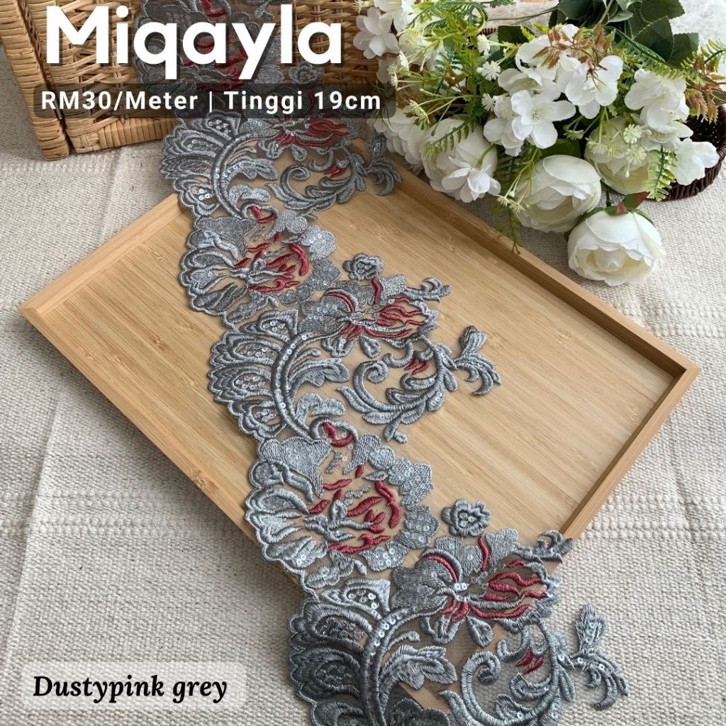 Border lace design baru sesuai untuk semua jenis pakaian miqayla border ...