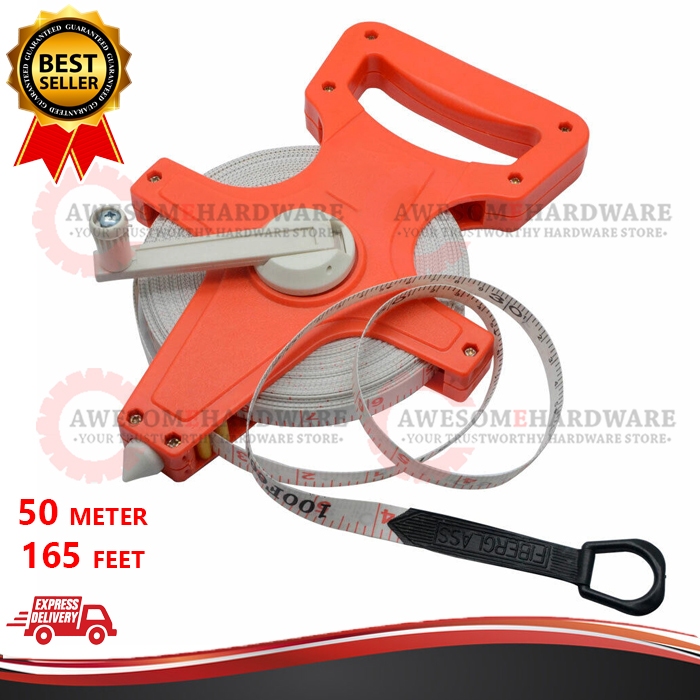 (BIG SIZE) HARDMAN 50 METER 165 FEET FIBER GLASS MEASURING TAPE ...