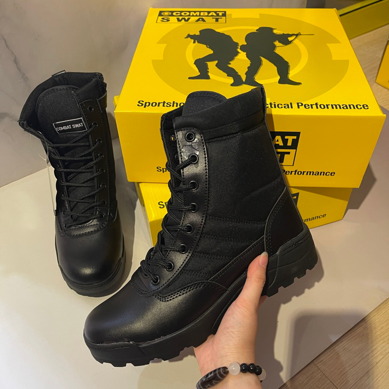 Kasut Combat Swat Tactical Boots Ready Stock Malaysia | Shopee Malaysia