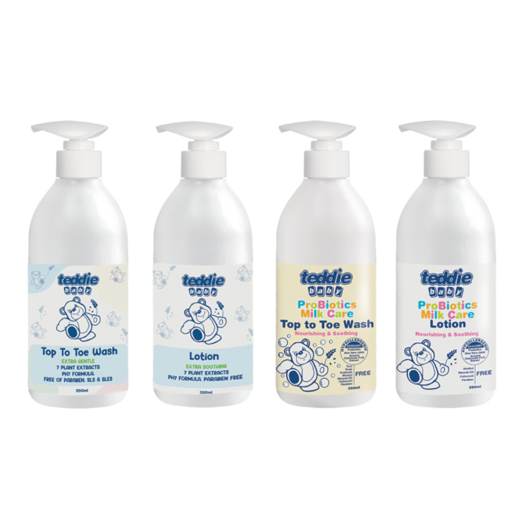 Cosway Teddie® Baby Top-To-Toe Wash (Extra Gentle) & ProBiotics Milk ...