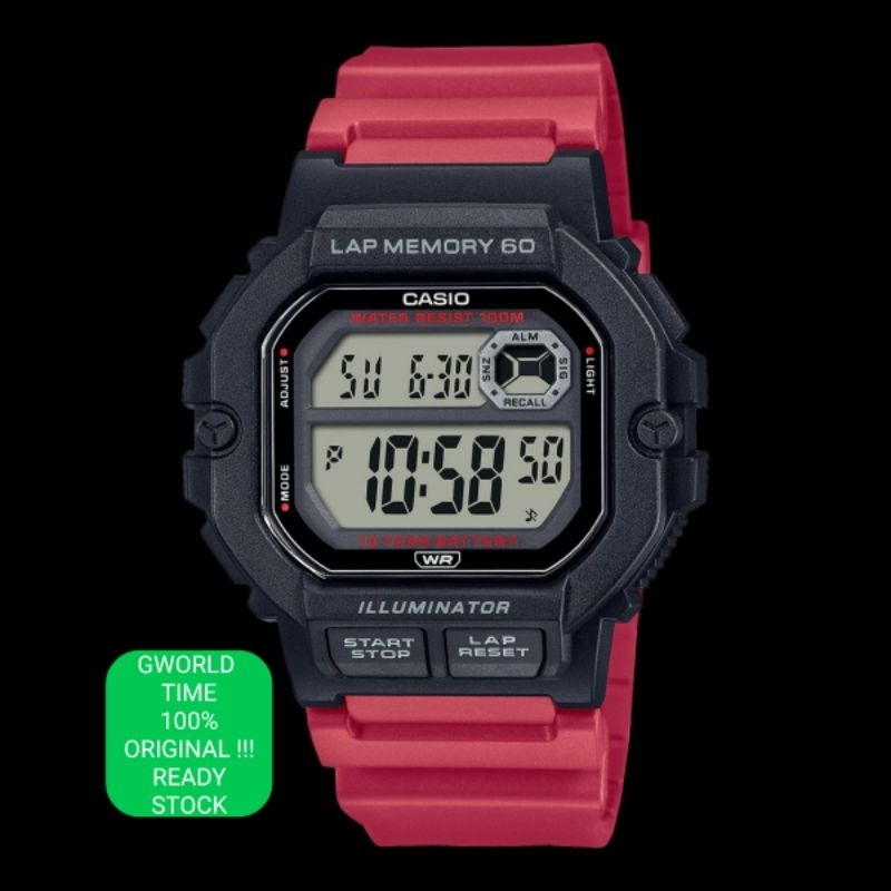 CASIO ORIGINAL WS-1400H-4A/WS-1400H-4AVDF/WS-1400H/WS1400H | Shopee ...