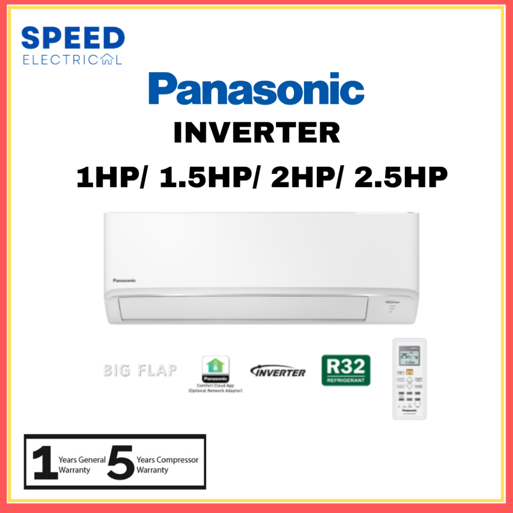 [SABAH ONLY] Panasonic Standard Inverter PU R32 Air Conditioner 1HP/ 1 ...