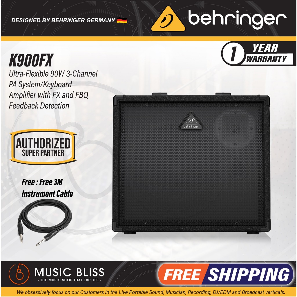 Behringer Ultratone K900FX 90-Watt Keyboard Amplifier (K900-FX / K900 ...