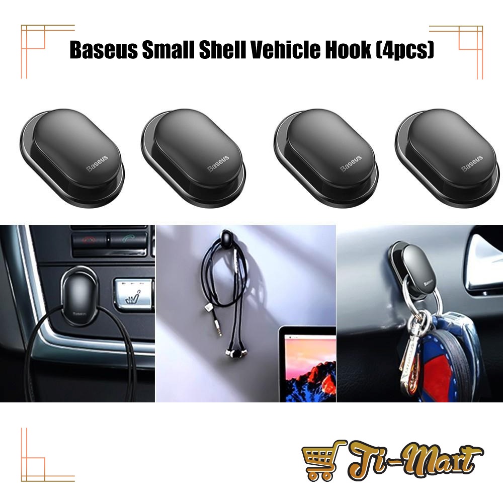 Baseus Small Shell Vehicle Hook (4pcs) | Shopee Malaysia