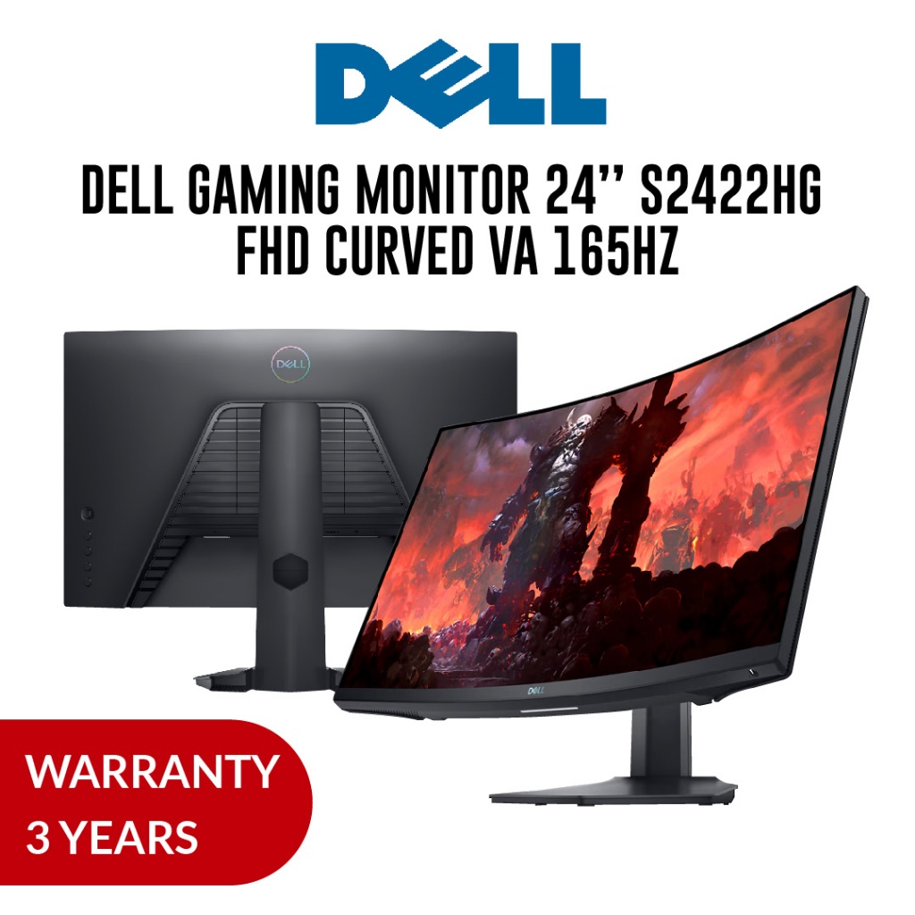 DELL GAMING MONITOR 24" S2422HG FHD CURVED VA 165HZ | Shopee Malaysia