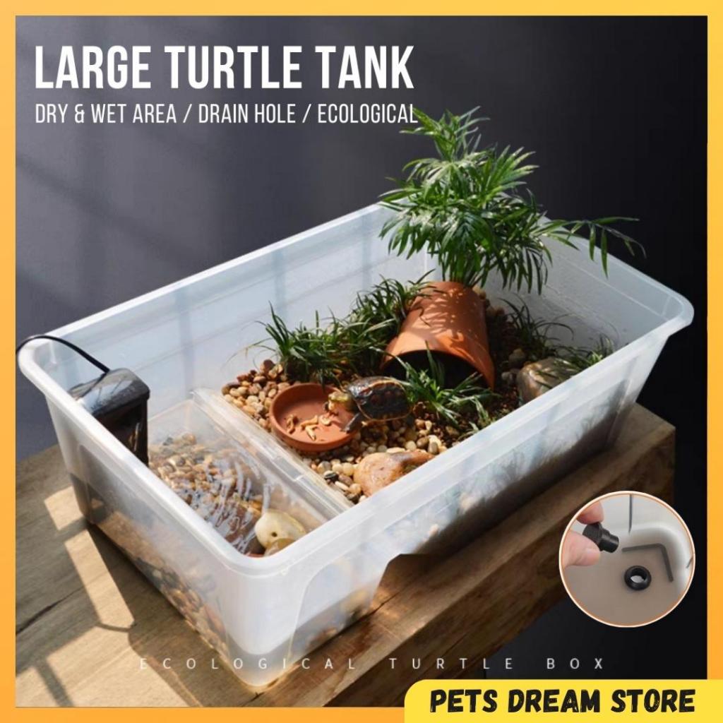 Large Turtle Tank Reptile Turtle tortoise tank Terrarium basking area ...