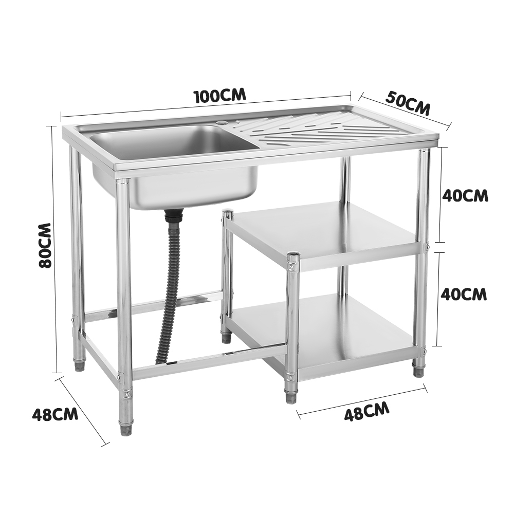 Kitchen Sink 304 Stainless Steel Single Sink With Bracket Simple Sink ...