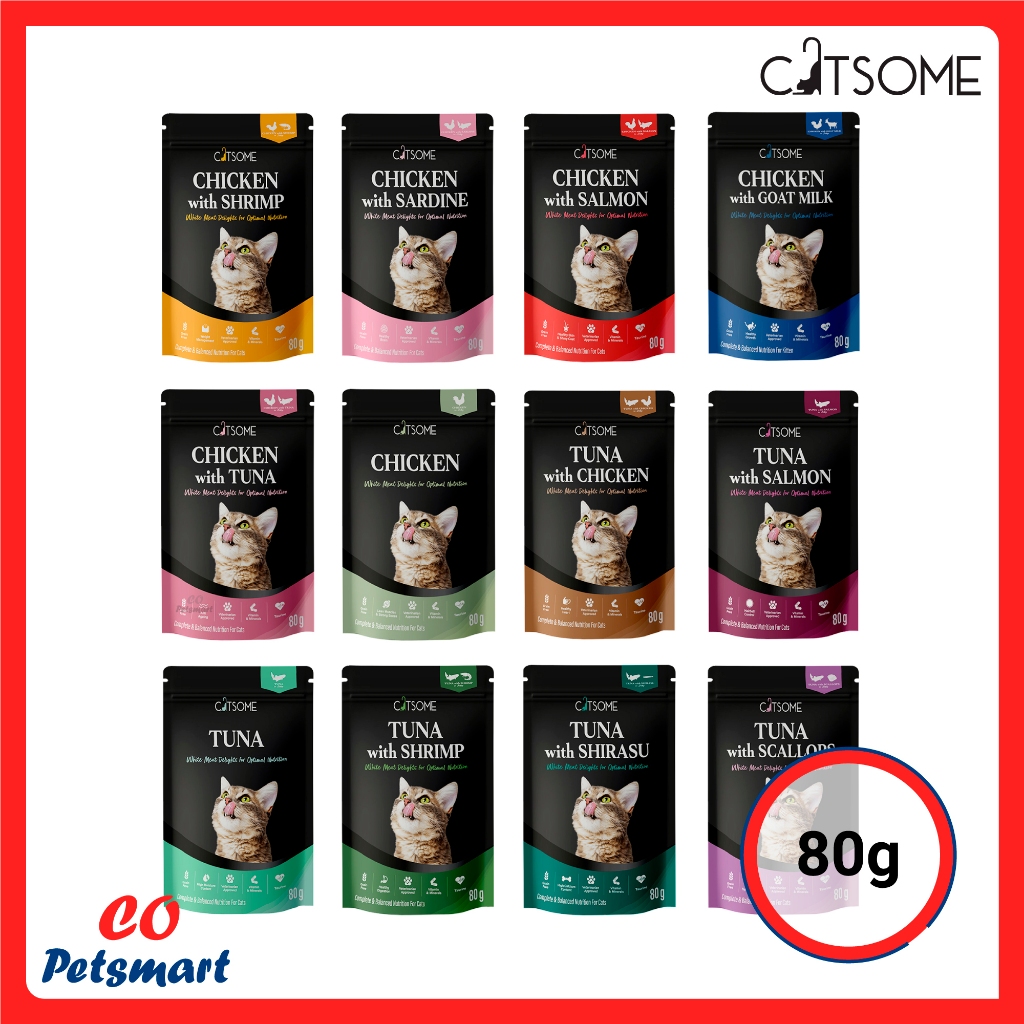 CATSOME Cat Wet Food / Pouch 80g (12 Flavors) | Shopee Malaysia