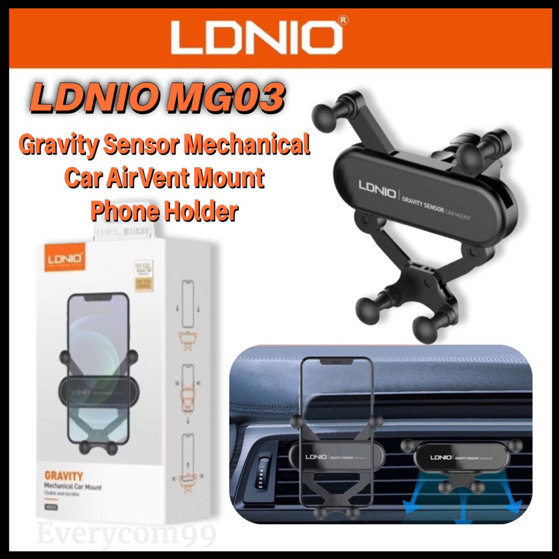 LDNIO MG03 Gravity Sensor Mechanical Car AirVent Mount Phone Holder 1 ...