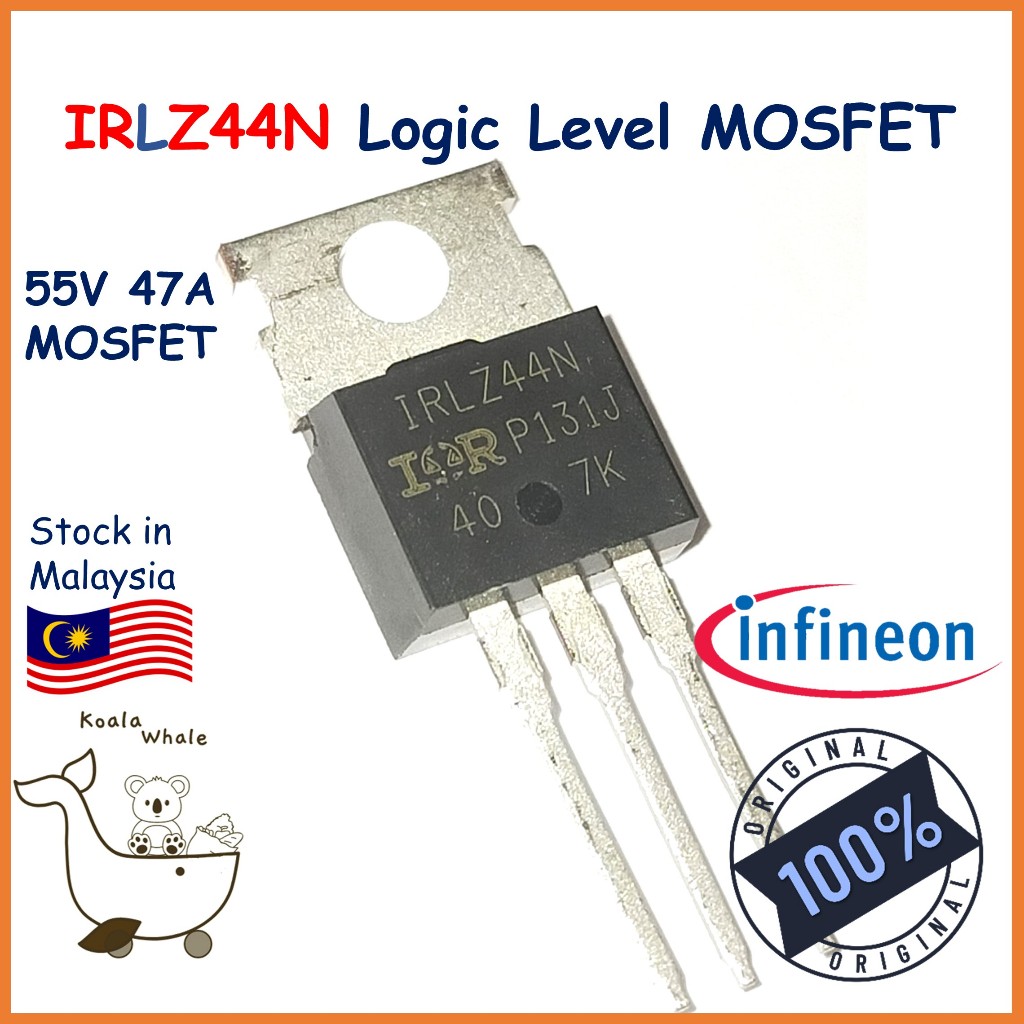Original IRLZ44N IRLZ44 IRLZ44NPBF IRLZ44A N-Channel Logic Level MOSFET 55V 49A | Shopee Malaysia