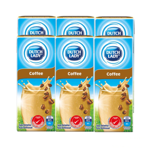 kopi susu DUTCH LADY PUREFARM UHT COFFEE MILK 200ML*6 | Shopee Malaysia
