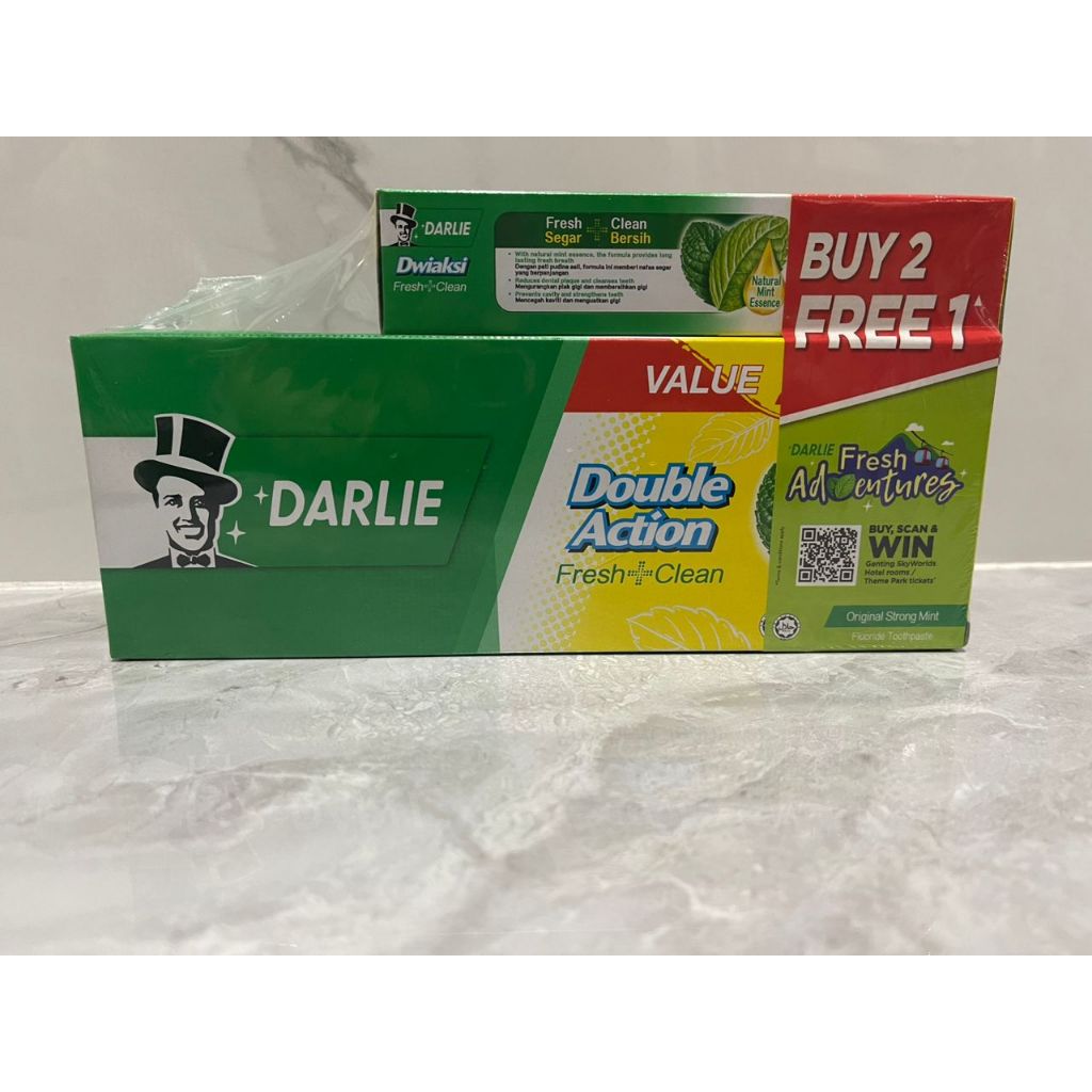 Darlie Toothpaste Fresh Clean/Enamel (225g x2 free 80g) | Shopee Malaysia