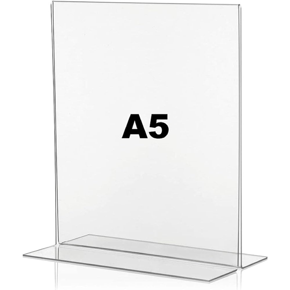 T-SHAPE CARD ACRYLIC STAND A5 & A4 SIZE ( 7011 & 7013 ) | Shopee Malaysia