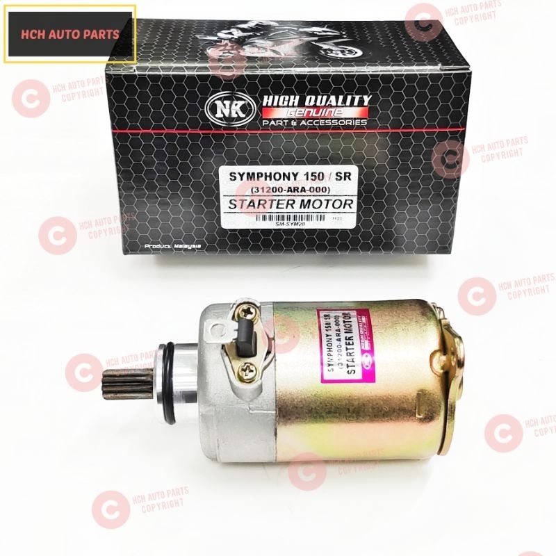 STARTER MOTOR ASSY - SYM - SYMPHONY 150/ SYMPHO 150SR - 31200-ARA-000 ...