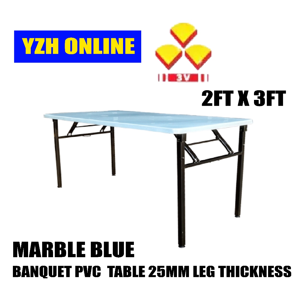 3V Heavy Duty Laminated Wood / PVC Top Banquet Table FoldingTable Meja ...