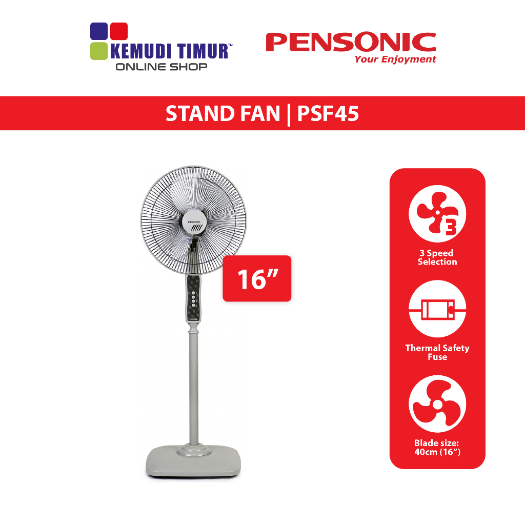 Pensonic Stand Fan 16" | PSF45 | Shopee Malaysia