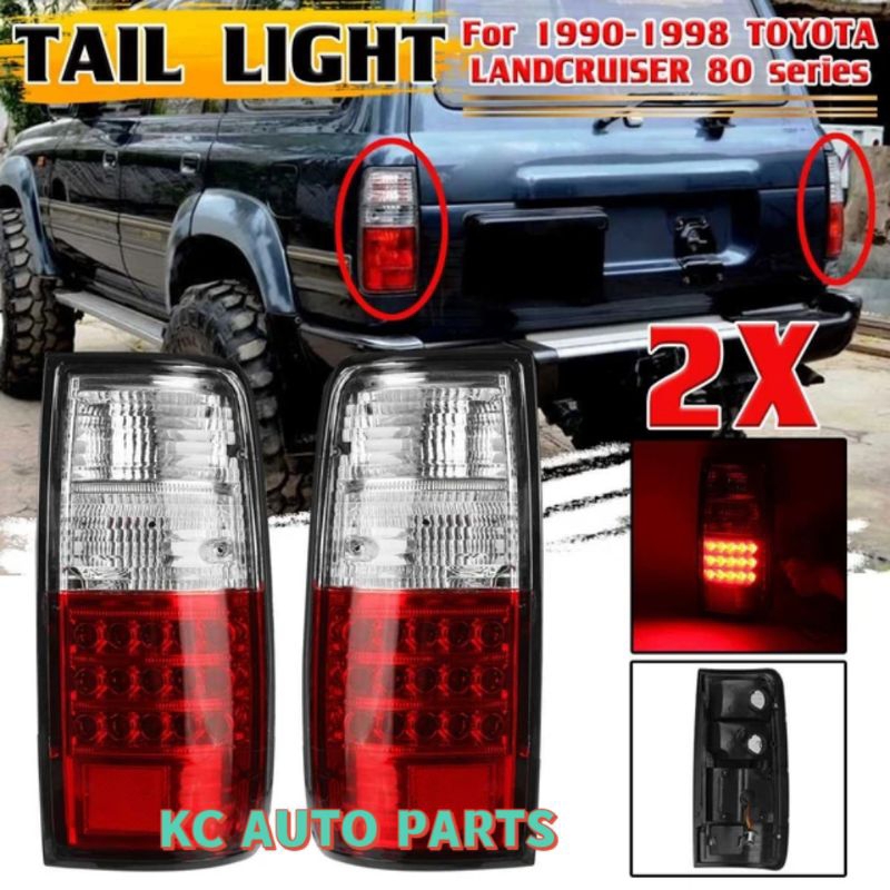 Toyota land cruiser Lc80 Ninja rear Led crystal brake tail light tail ...
