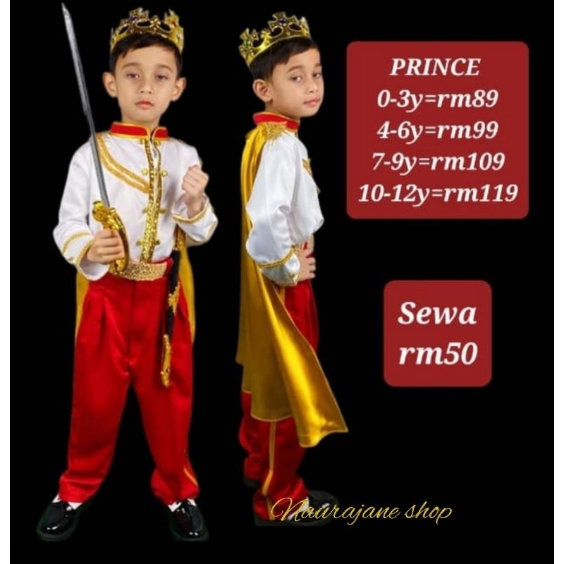 KOSTUM PRINCE @ PUTERA. HARI KANAK2. | Shopee Malaysia