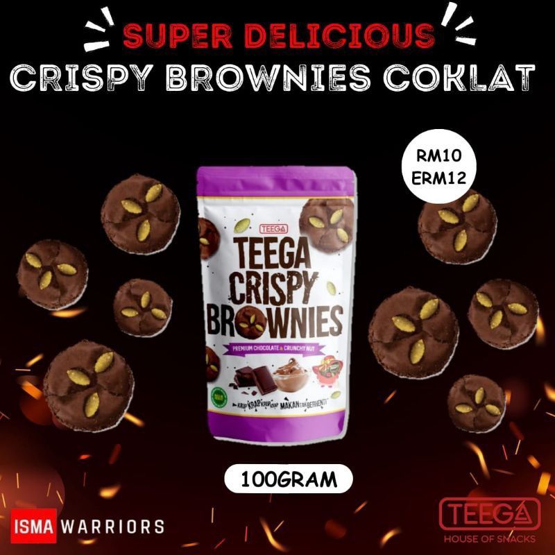 TEEGA CRISPY BROWNIES DARK CHOC RED VELVET VIRAL . | Shopee Malaysia