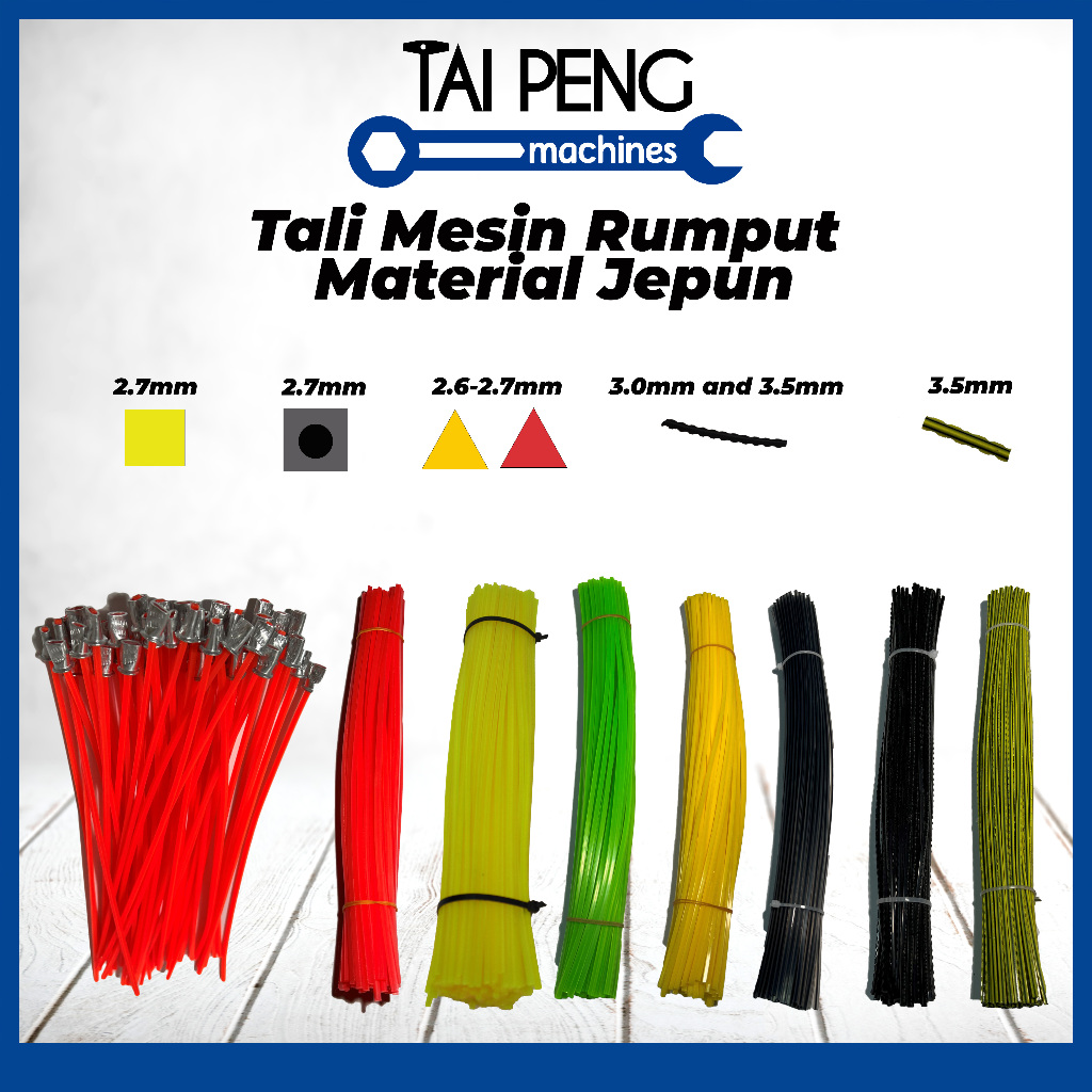 Heavy duty nylon cutter tali mesin rumput nylon trimmer line . Material Jepun（200g） | Shopee ...