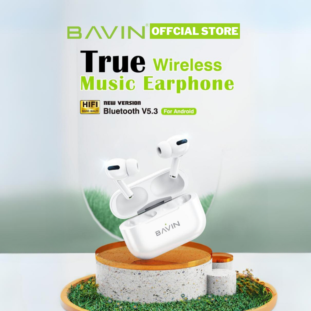 BAVIN BA33 TWS Wireless Bluetooth 5.3 Earphone HiFi Sound Stereo Touch ...