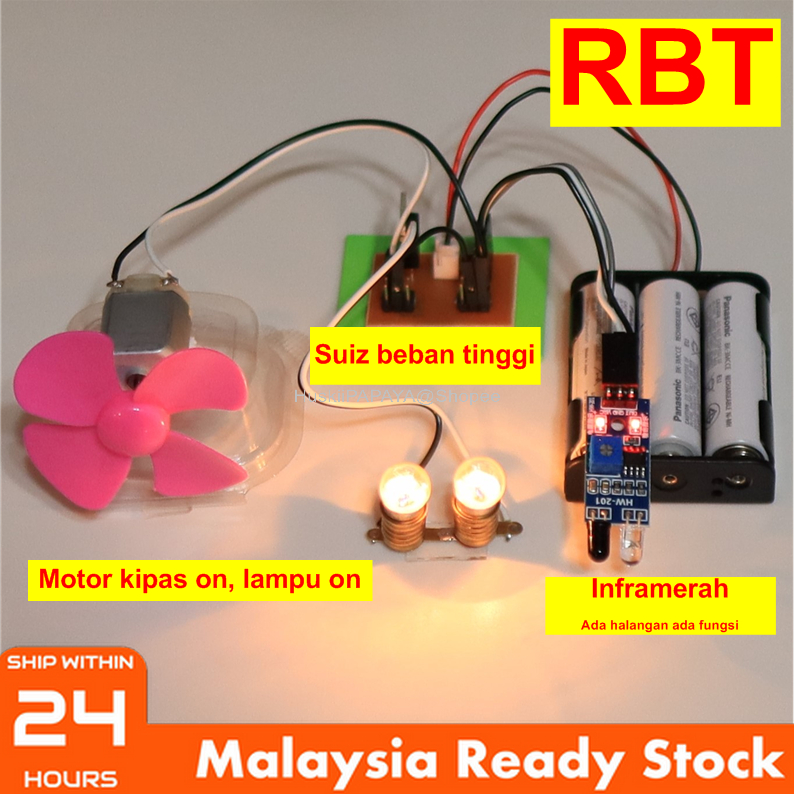 RBT Sensor inframerah + motor kipas automatik / Infrared sensor ...