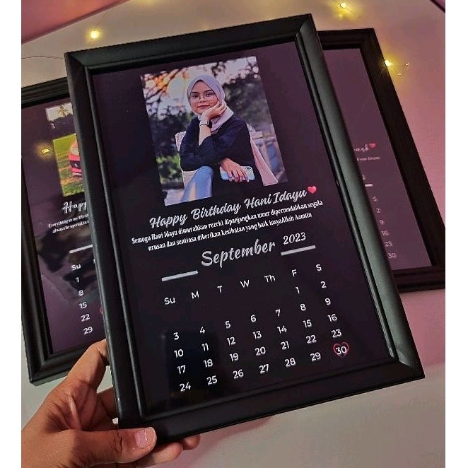 GIFT PHOTO FRAME CALENDAR FOR HER FOR HIM (FREE FRAME) | Shopee Malaysia