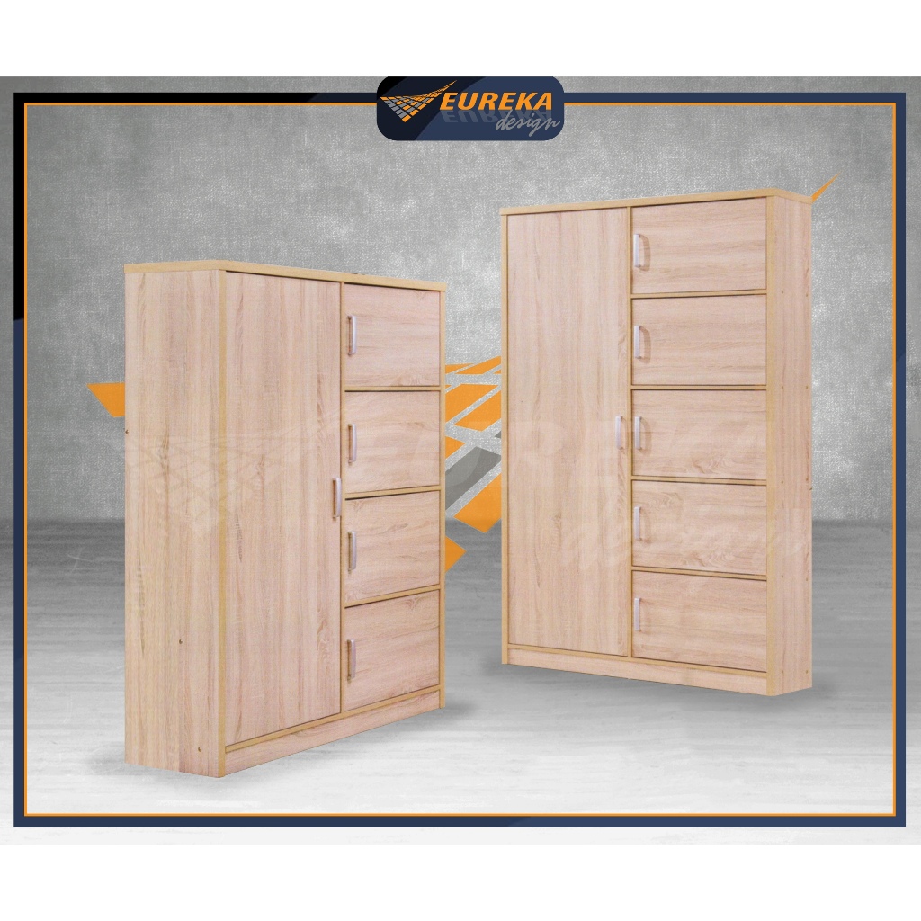 EUREKA 4ft Storage Cabinet Door Compartment Wood Office 7776 / Almari ...