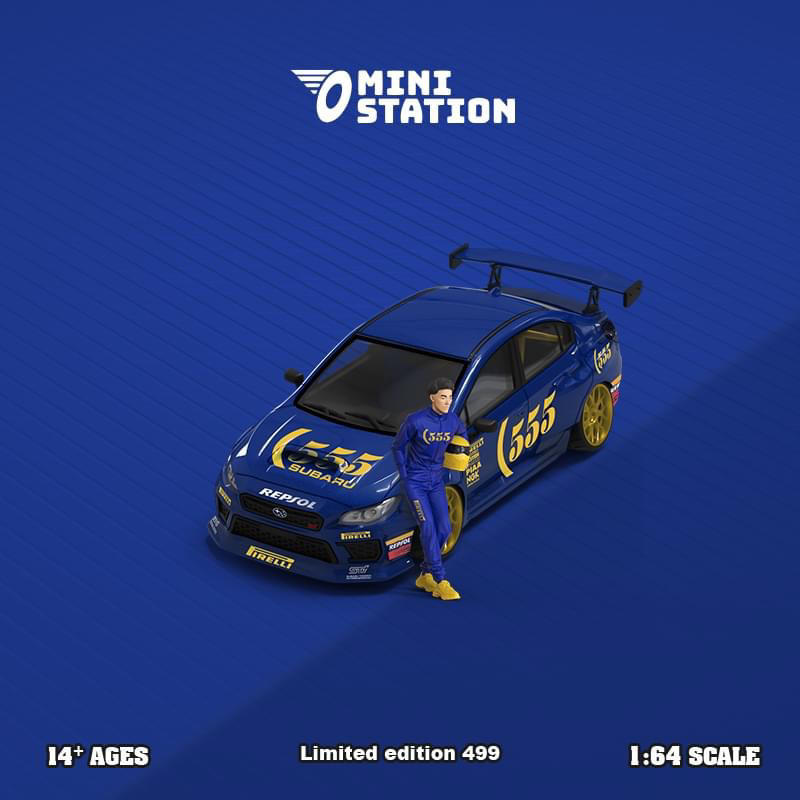 MiniStation 1:64 Subaru WRX Sti Rally 555 Design Blue Diecast | Shopee ...