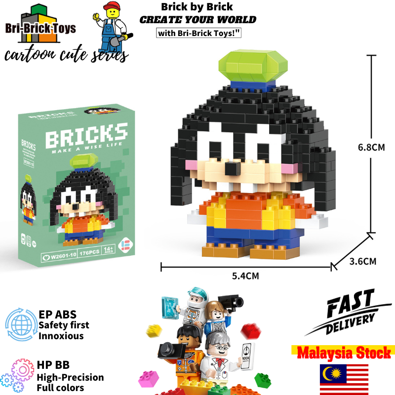 Bri-Brick Toys 3D Minifigures Bricks Cute Nano Building Block Cartoon ...