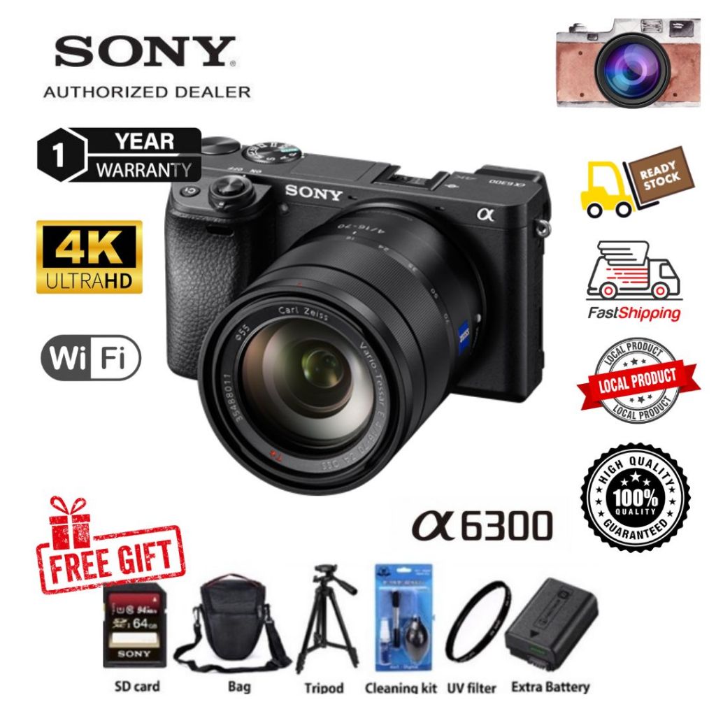 Sony Alpha a6300 Mirrorless Digital Camera with E PZ 16-50mm F3.5-5.6 ...