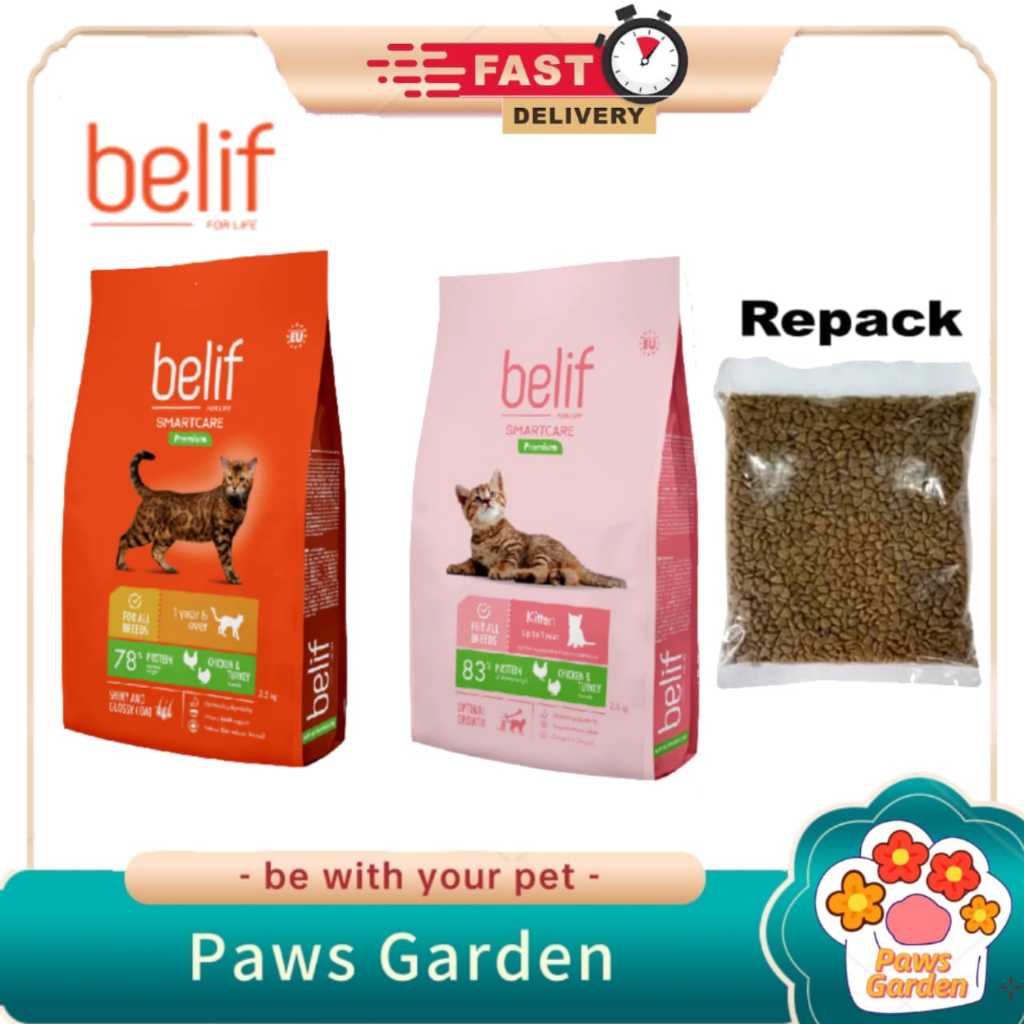 Belif Premium Cat Dry Food /Makanan Kucing (Kitten/Adult/Sensitive Skin ...