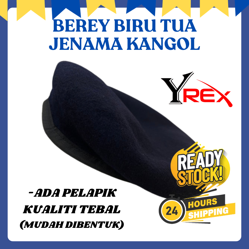 BEREY / BERET BIRU TUA (JENAMA KANGOL) PELBAGAI SAIZ | Shopee Malaysia