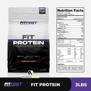 Fit First - FIT Protein [3LBS / 1.36KG / 41 Servings] [Halal Certified ...