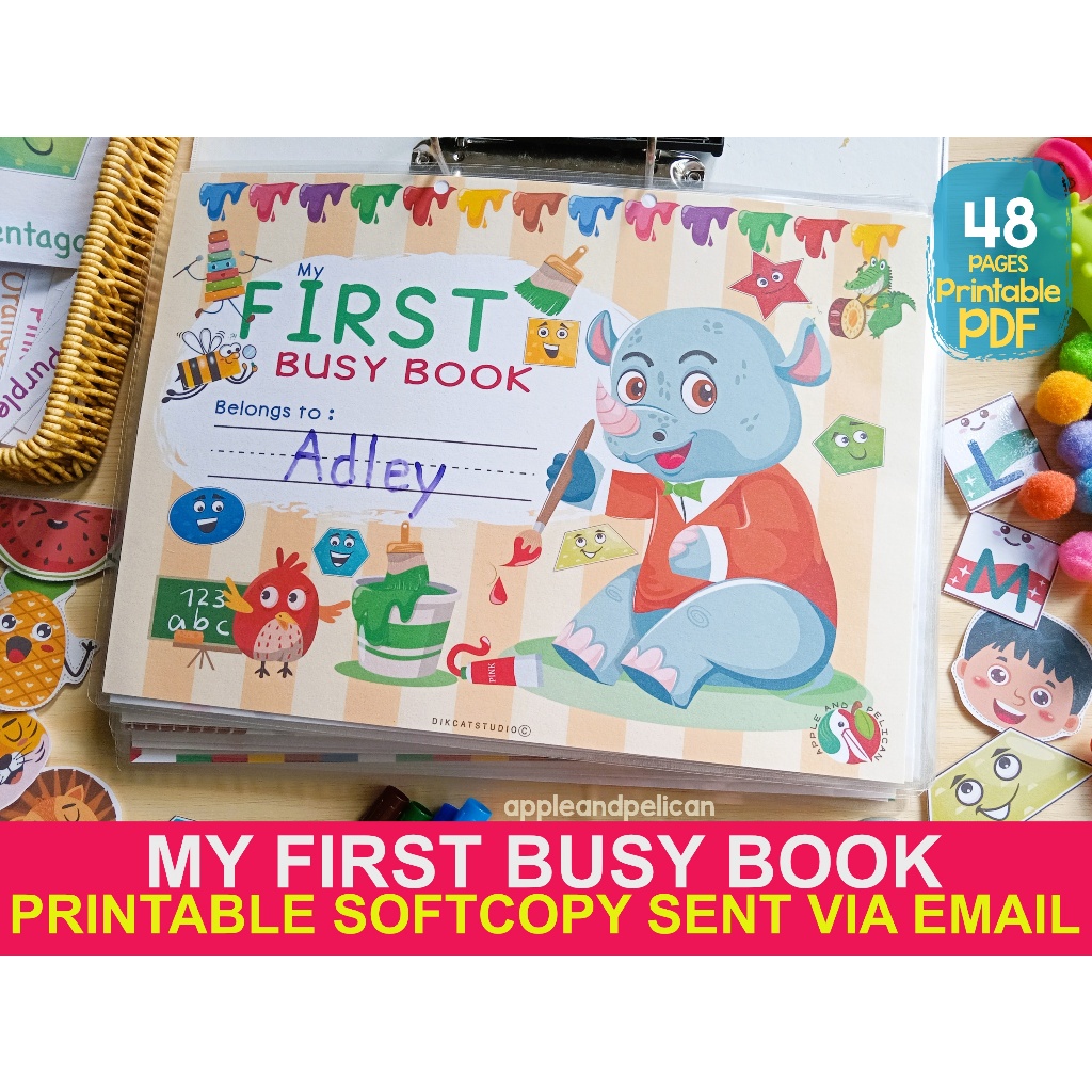 [PDF] Toddler Busy Book Preschool Learning Binder Montessori Homeschool ...