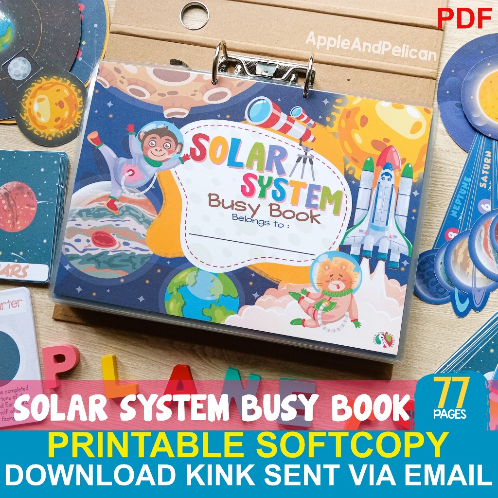 [SOFTCOPY] Solar System Busy Book Outer Space Busy Binder Planet ...