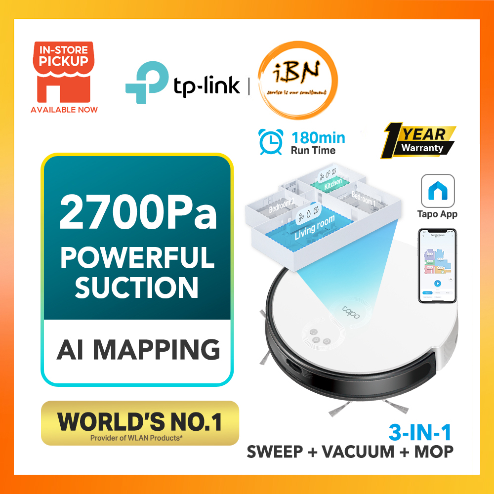 TP-Link Tapo RV20 Mop / RV20 Mop Plus Robot Vacuum 3-in-1 Smart ...