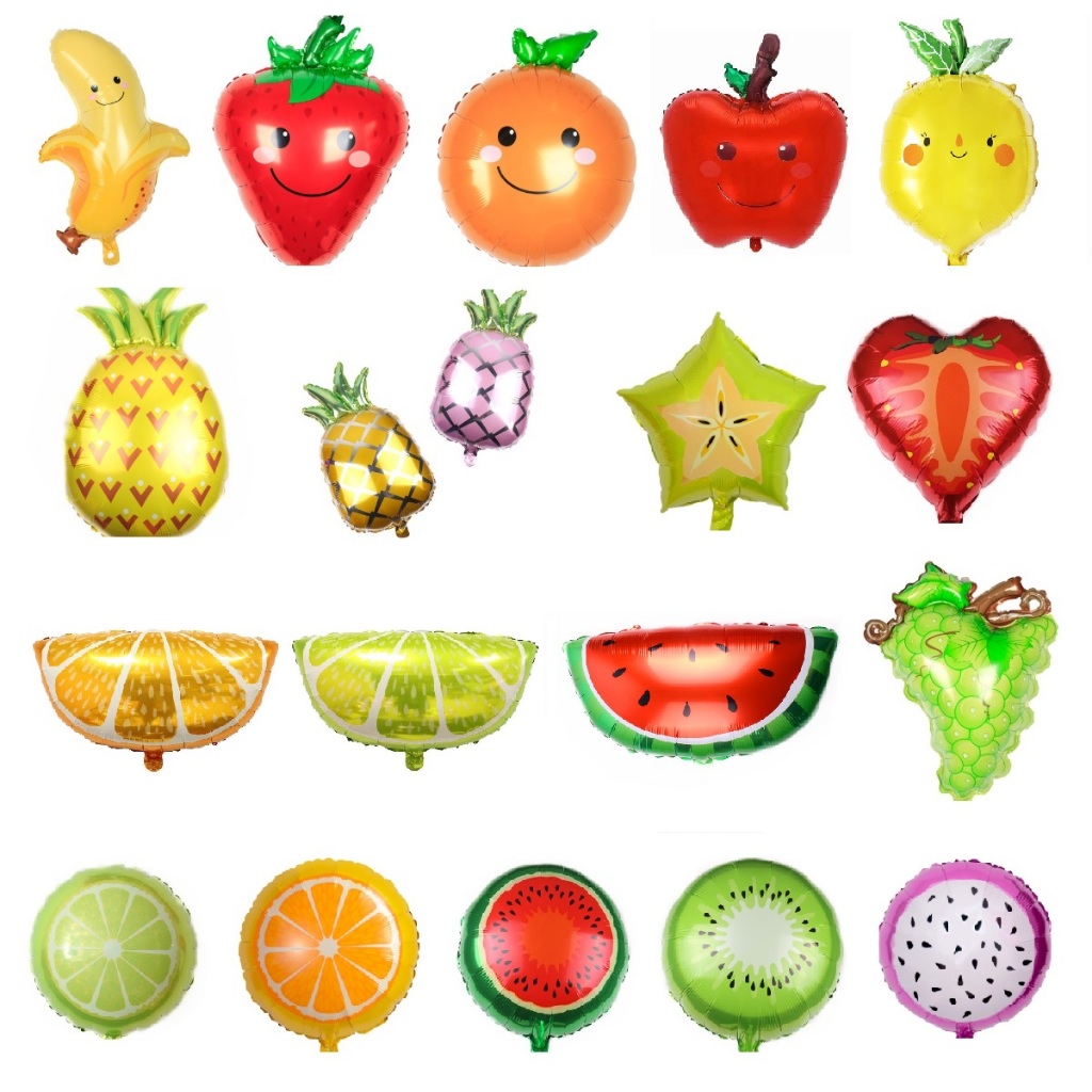 [Ready Stock] Fruits Themed Foil Balloon Banana Strawberry Grape ...