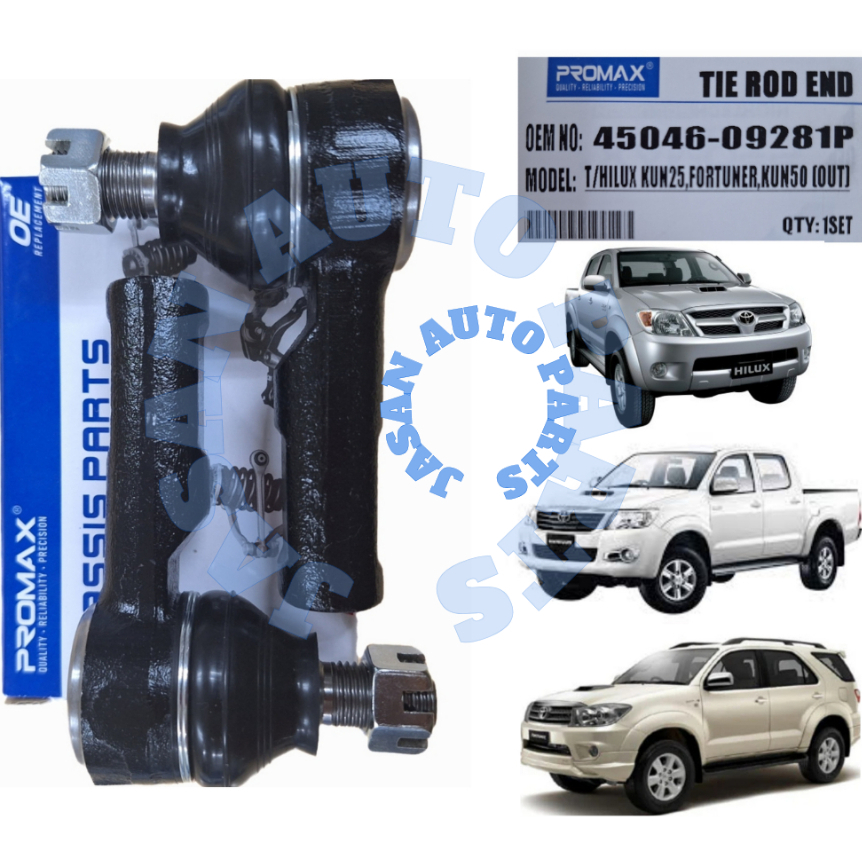 TIE ROD END TOYOTA HILUX KUN25 4X4,KUN26,FORTUNER KUN50(OUT) | Shopee ...