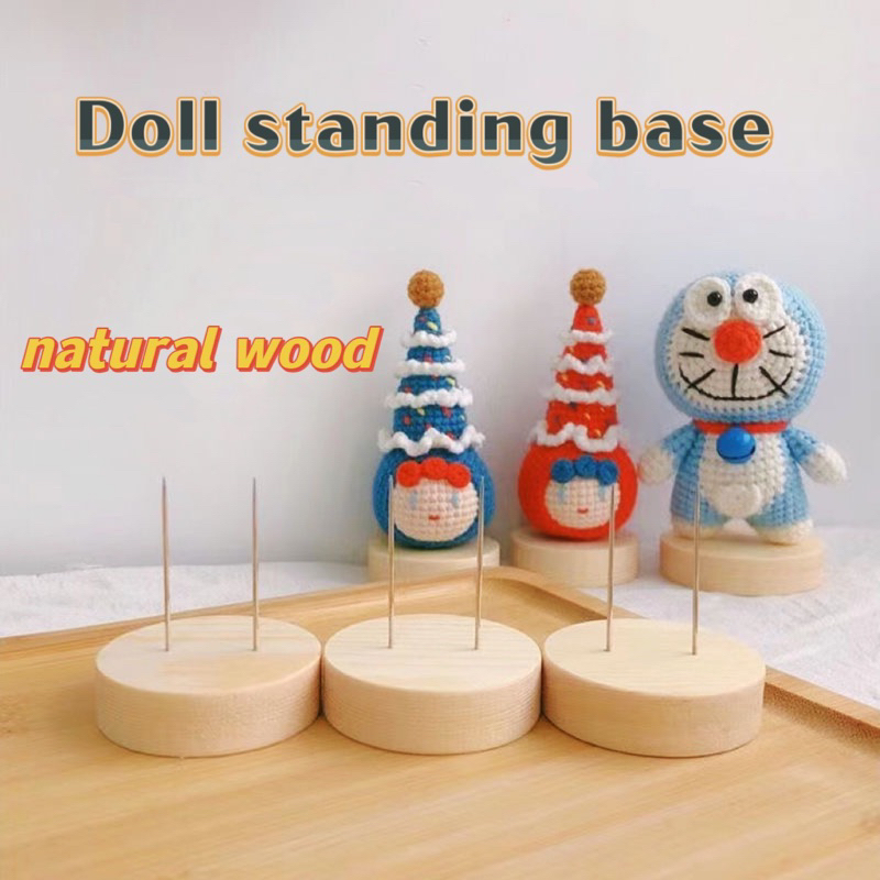 VVS Crochet doll display stand wooden Doll standing base Crochet ...