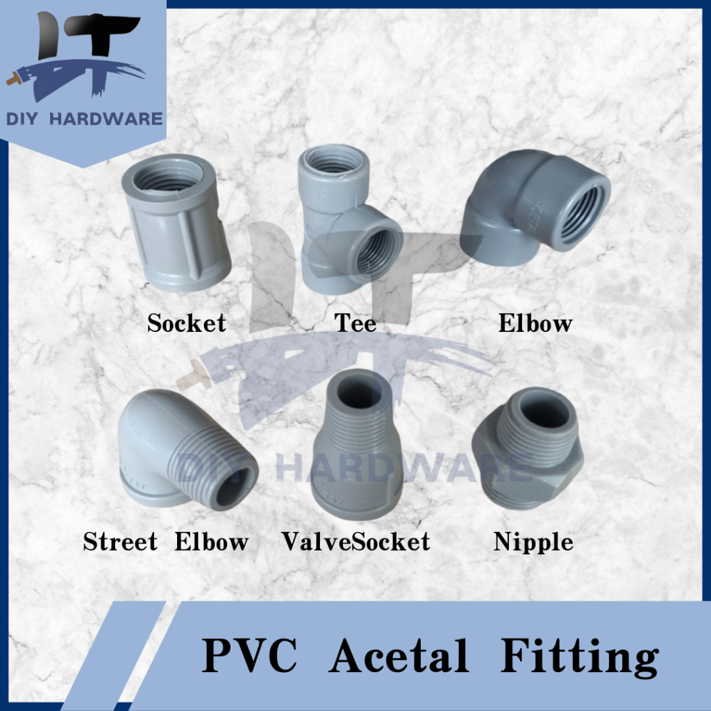 PVC Acetal Fitting / Female Male Socket & Elbow & Tee / Reducing Socket ...