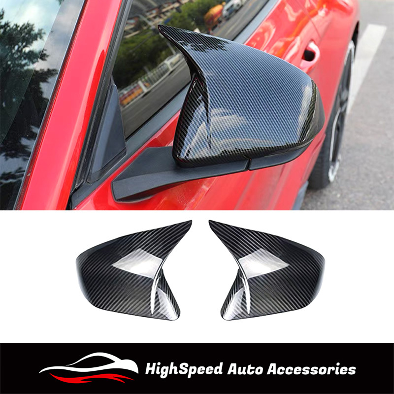 Ford Mustang 2015–2022 Side Mirror Cover – M4 Style Carbon Fiber Look ...