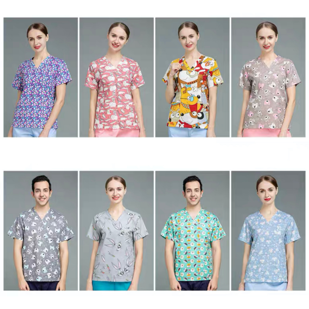 Men/women vet Nursing Hospital Surgical Scrub Suit Clothes Nurse Set ...