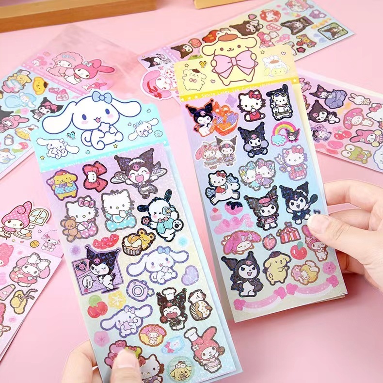 Cute Cartoon Sticker Sheet Laser Design | Shopee Malaysia