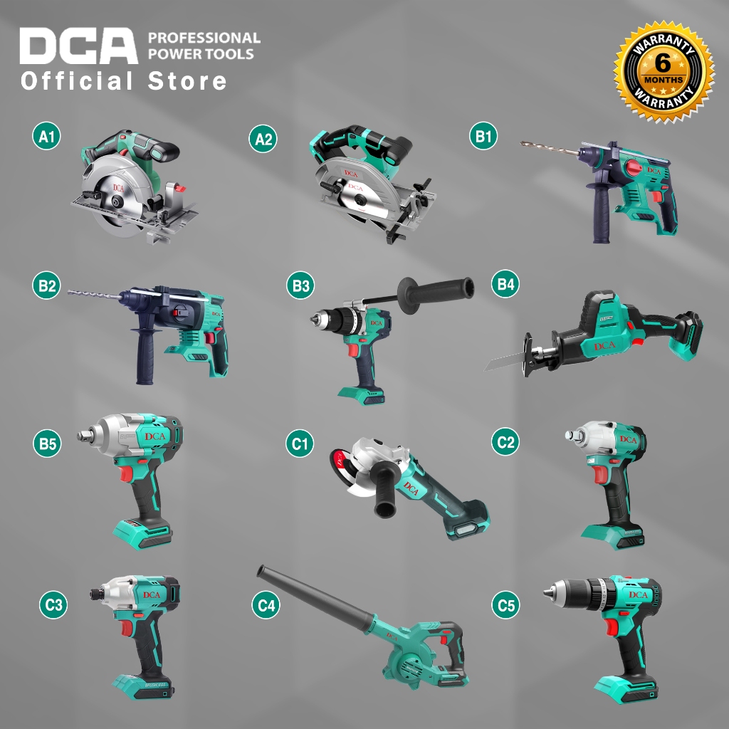 DCA Combo Set Cordless Brushless C/W 2Pcs Battery & 1 Charger + Tool ...