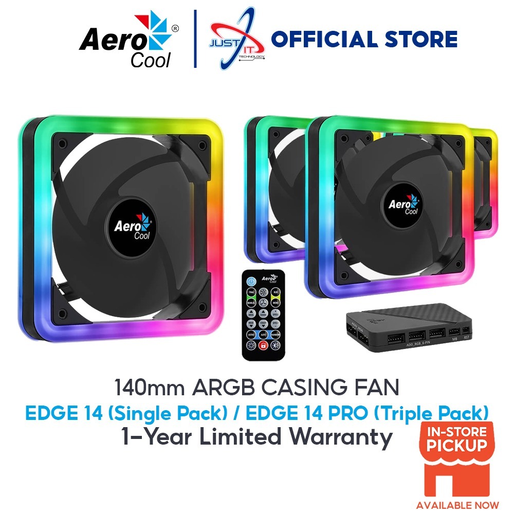 Aero Cool Edge 14/Edge 14 Pro ARGB Casing Fan | Shopee Malaysia